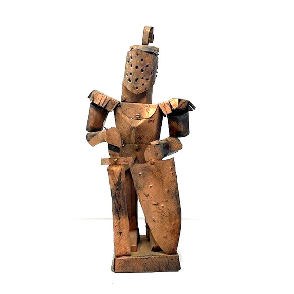 Unbranded | Accents | Vintage Tin Medieval Knight Armor Statue Figure ...